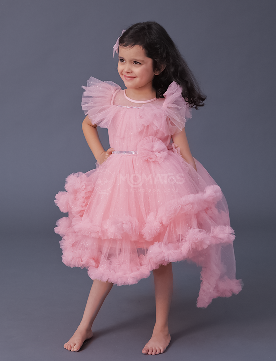 Peach Frock For Girl – Momatos